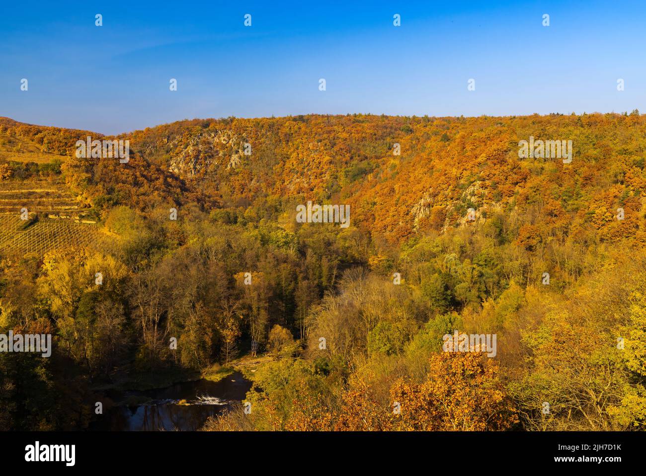 Nine Mills Viewpoint near Hnanice, NP Podyji, Southern Moravia, Czech ...