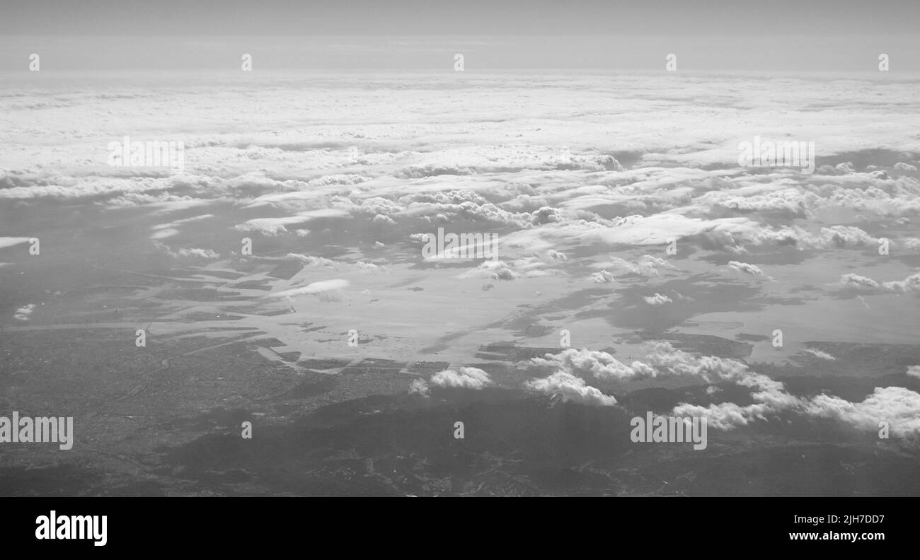 An aerial panorama of greater Osaka Bay, Honshu JP Stock Photo - Alamy