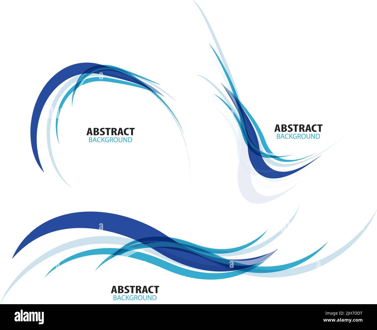 Set of flowing blue wave lines Stock Vector Image & Art - Alamy