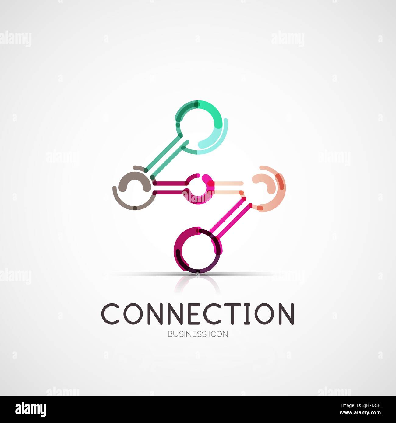 Vector connection icon company logo design, business symbol concept ...