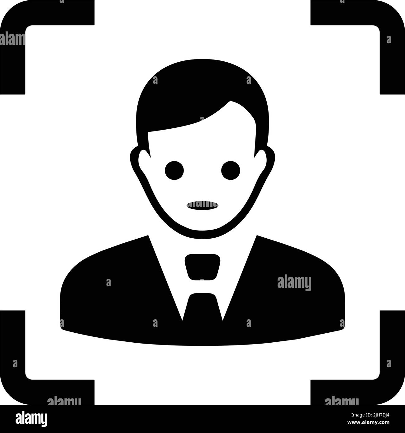 Authentication Recognition Scan Scanning Icon Simple Editable Vector Eps File Stock Vector