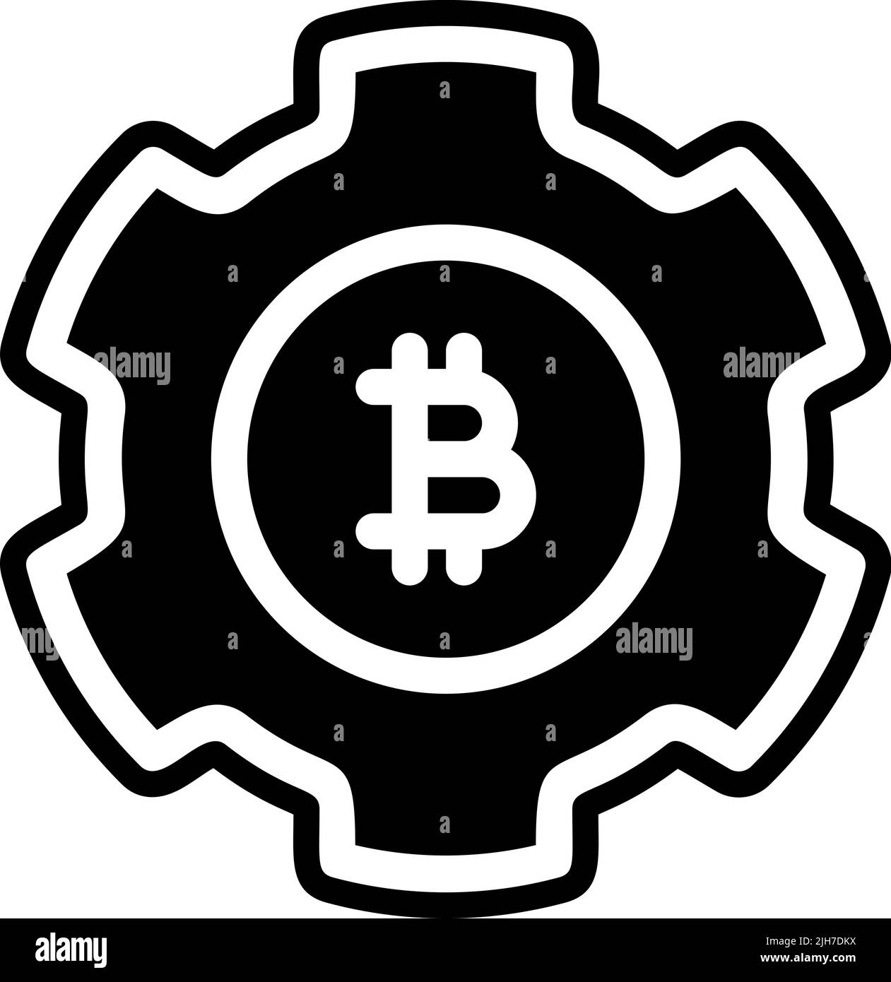 Bitcoin golden physical coin illustration Stock Vector Images - Alamy