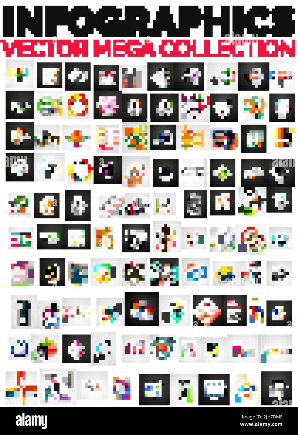 Mega collection of 100 infographic layouts - banners, backgrounds ...