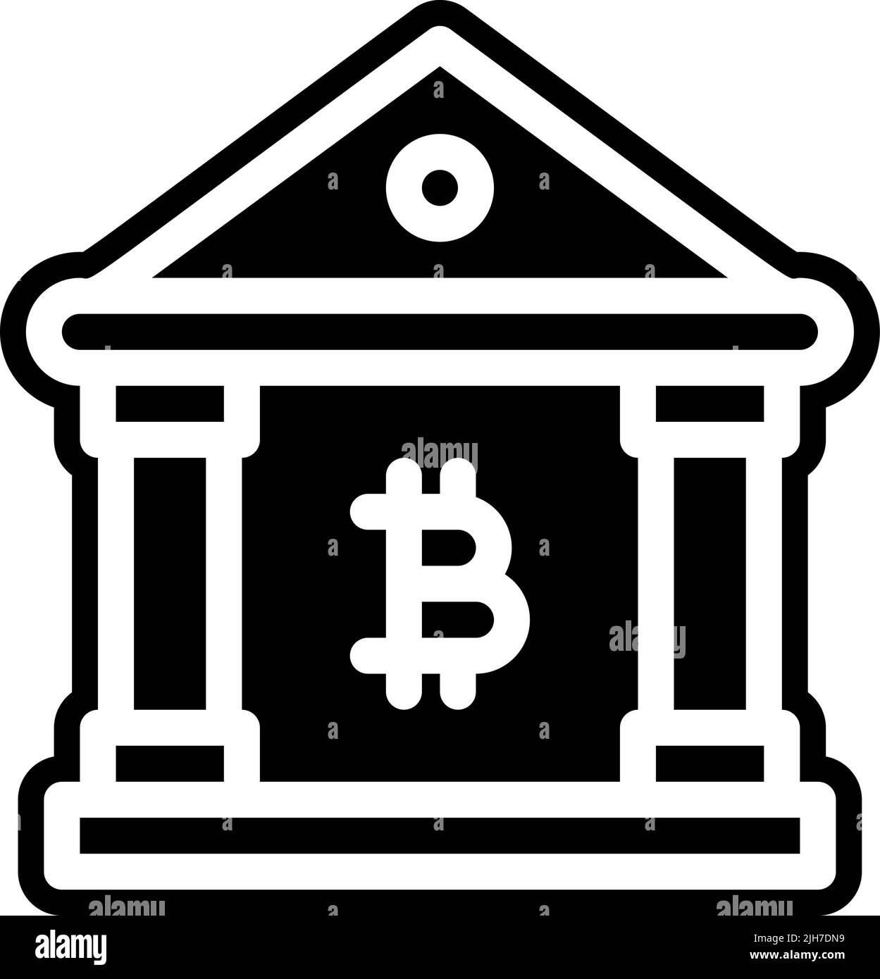 Bitcoin bank icon Stock Vector Image & Art - Alamy