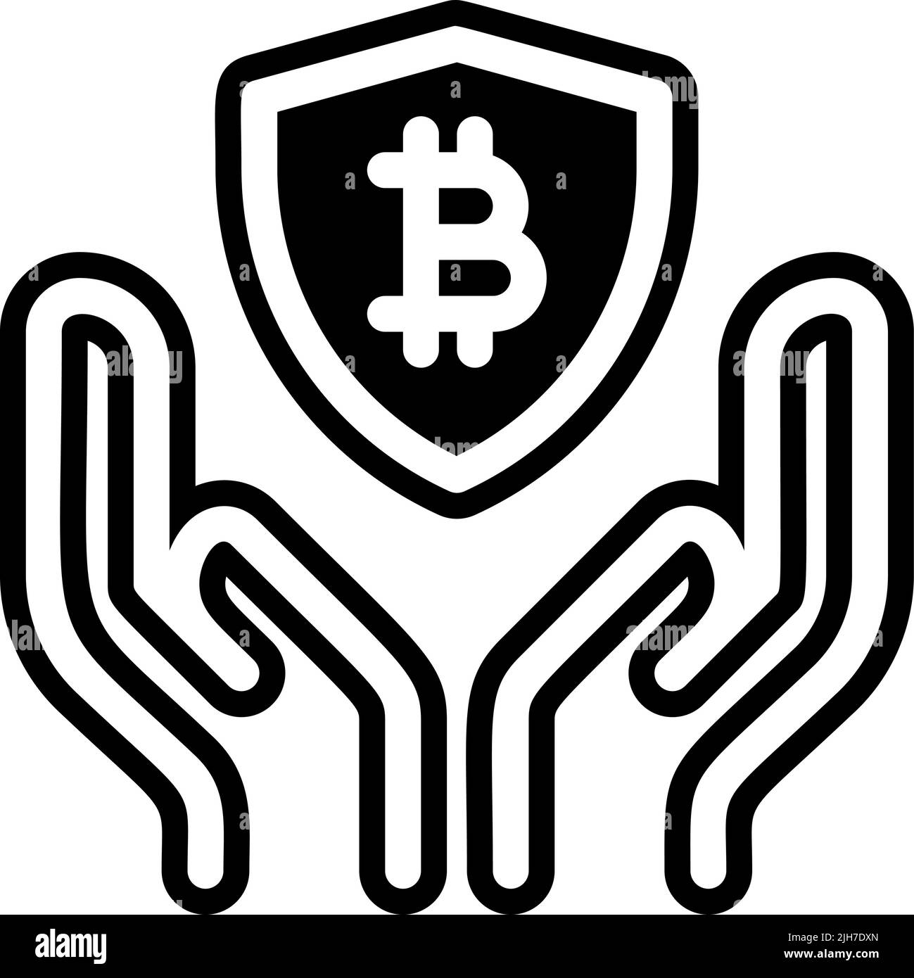 Bitcoin hands icon Stock Vector Image & Art - Alamy
