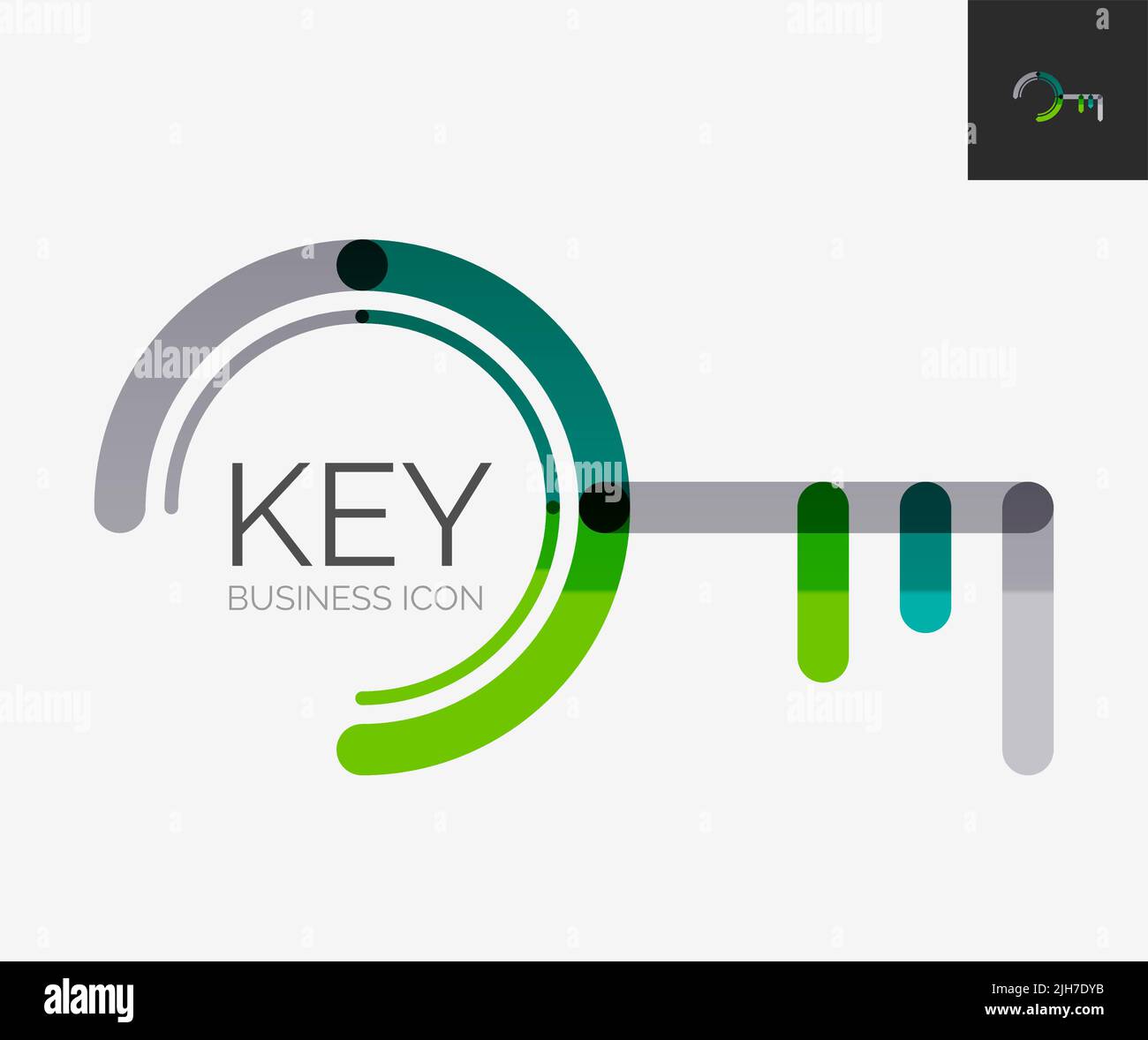 Minimal line design logo, business key icon, branding emblem Stock ...