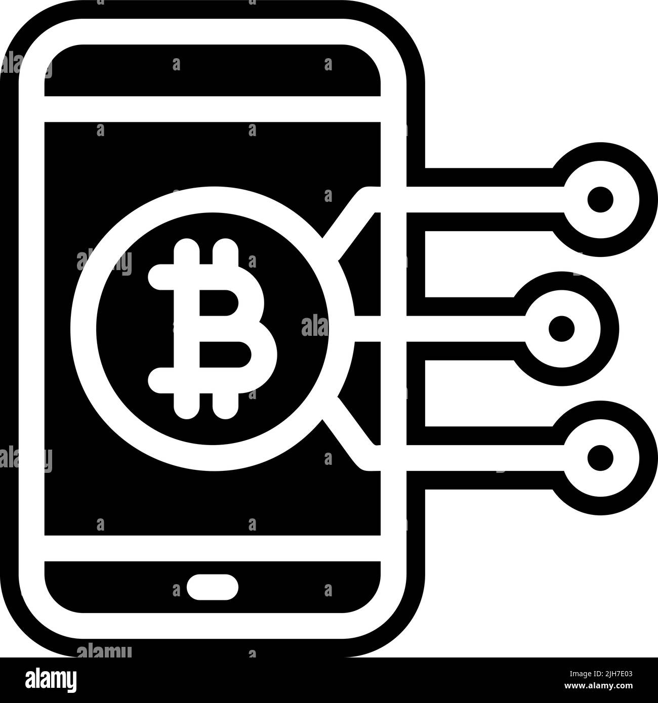 Bitcoin on mobile device Stock Vector Images - Alamy