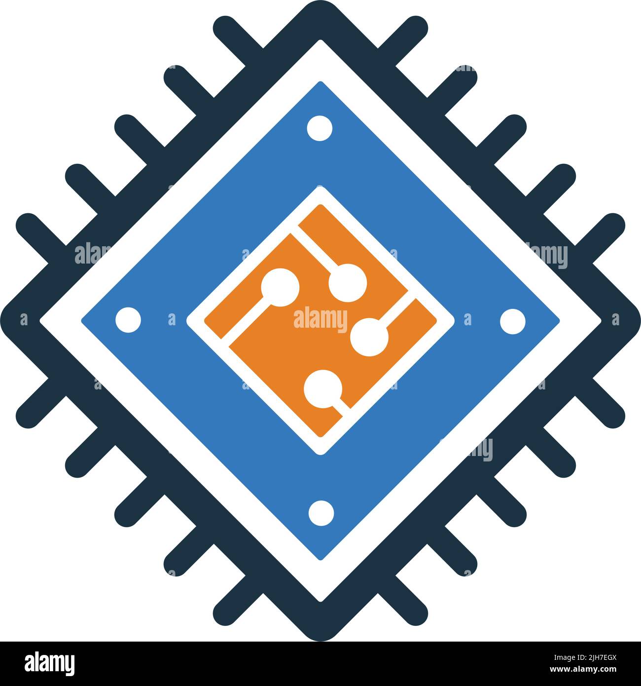 Microchip, processor, chip icon - Use for commercial purposes, print ...