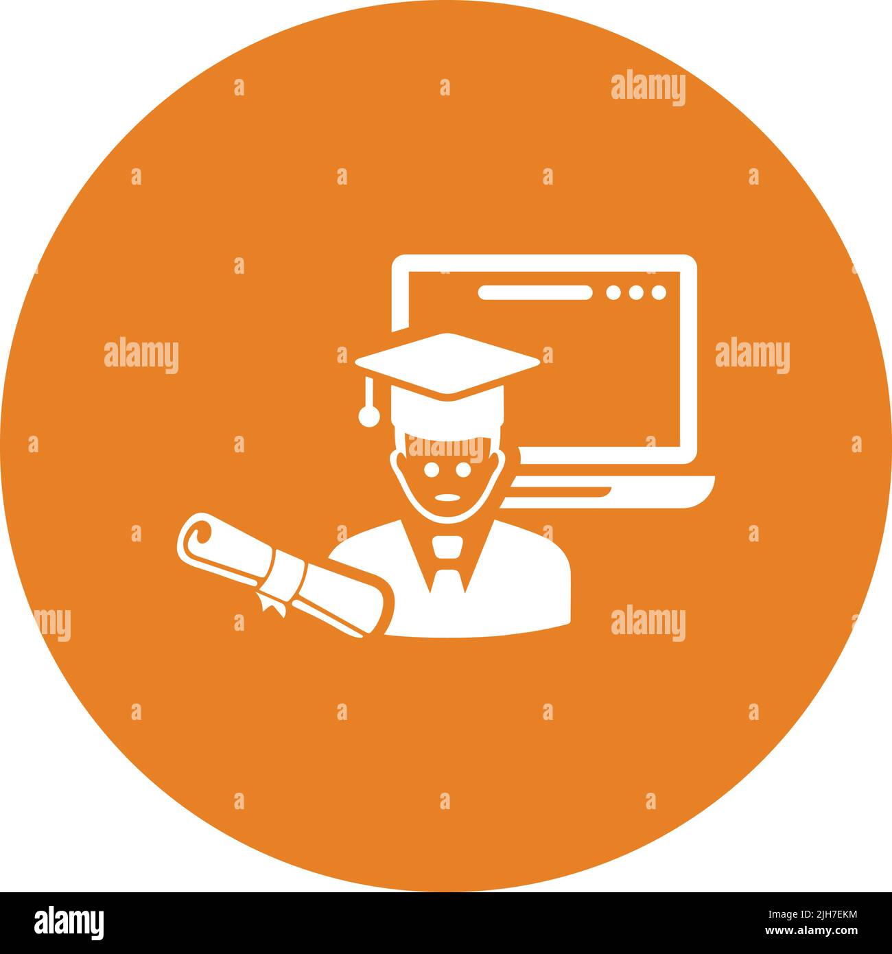 Course, education, learning, online icon is isolated on white ...