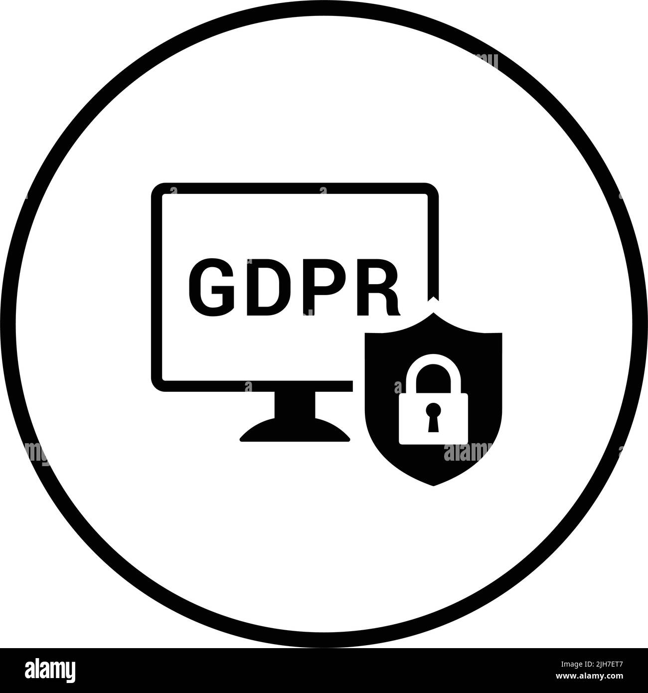 Data, privacy, protection, regulation icon - Simple editable vector EPS ...