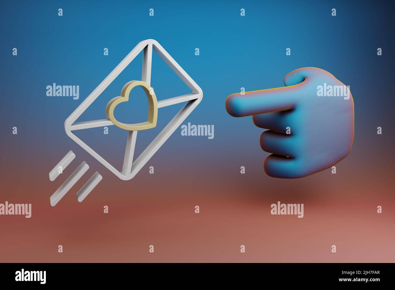 Beautiful illustrations abstract Hand index finger points to Wedding ...