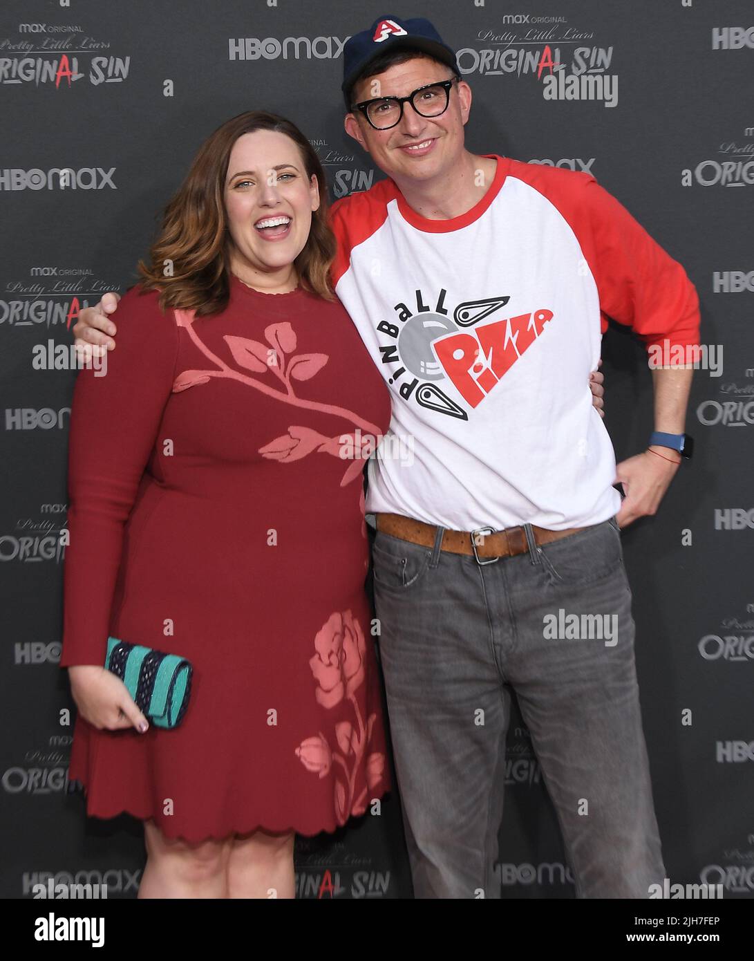 (L-R) Lindsay Calhoon Bring and Roberto Aguirre-Sacasa at the exclusive ...