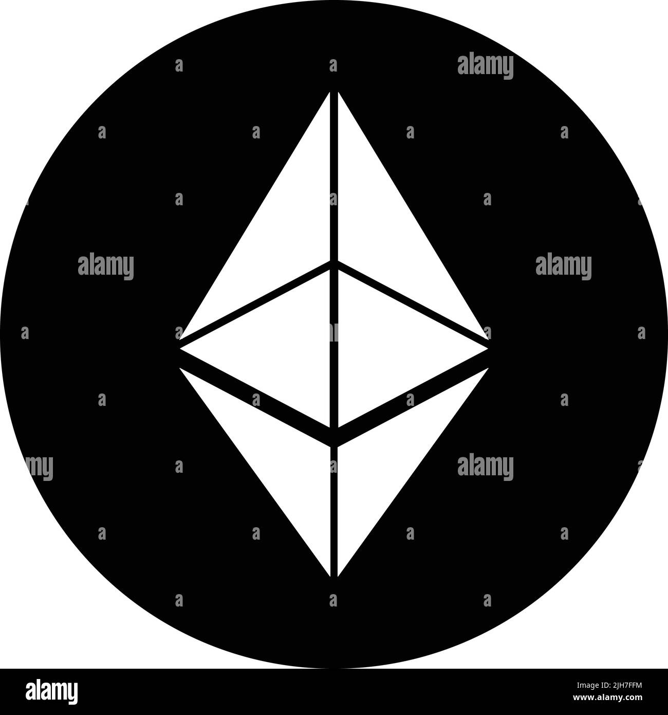 Ethereum logo Black and White Stock Photos & Images - Alamy