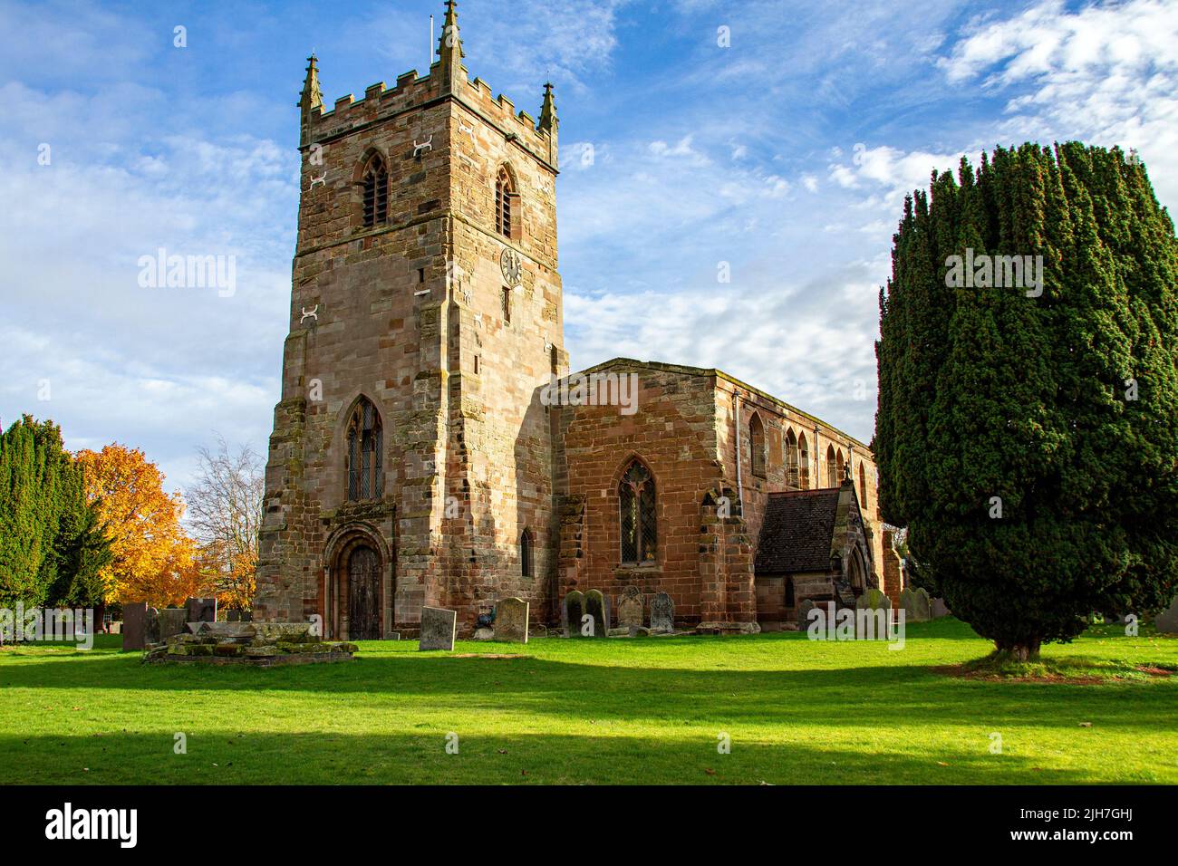 All Saints church Alrewas Staffordshire Stock Photo - Alamy