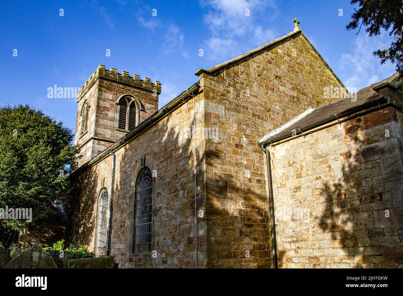 St Lukes church Onecote Staffordshire Stock Photo - Alamy