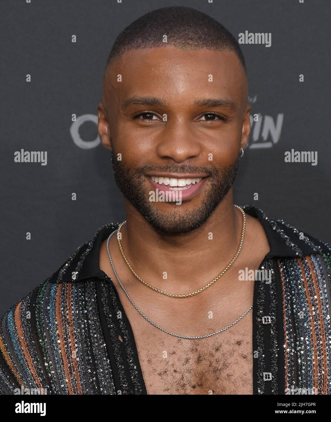 Los Angeles, USA. 15th July, 2022. Dyllon Burnside arrives at the ...