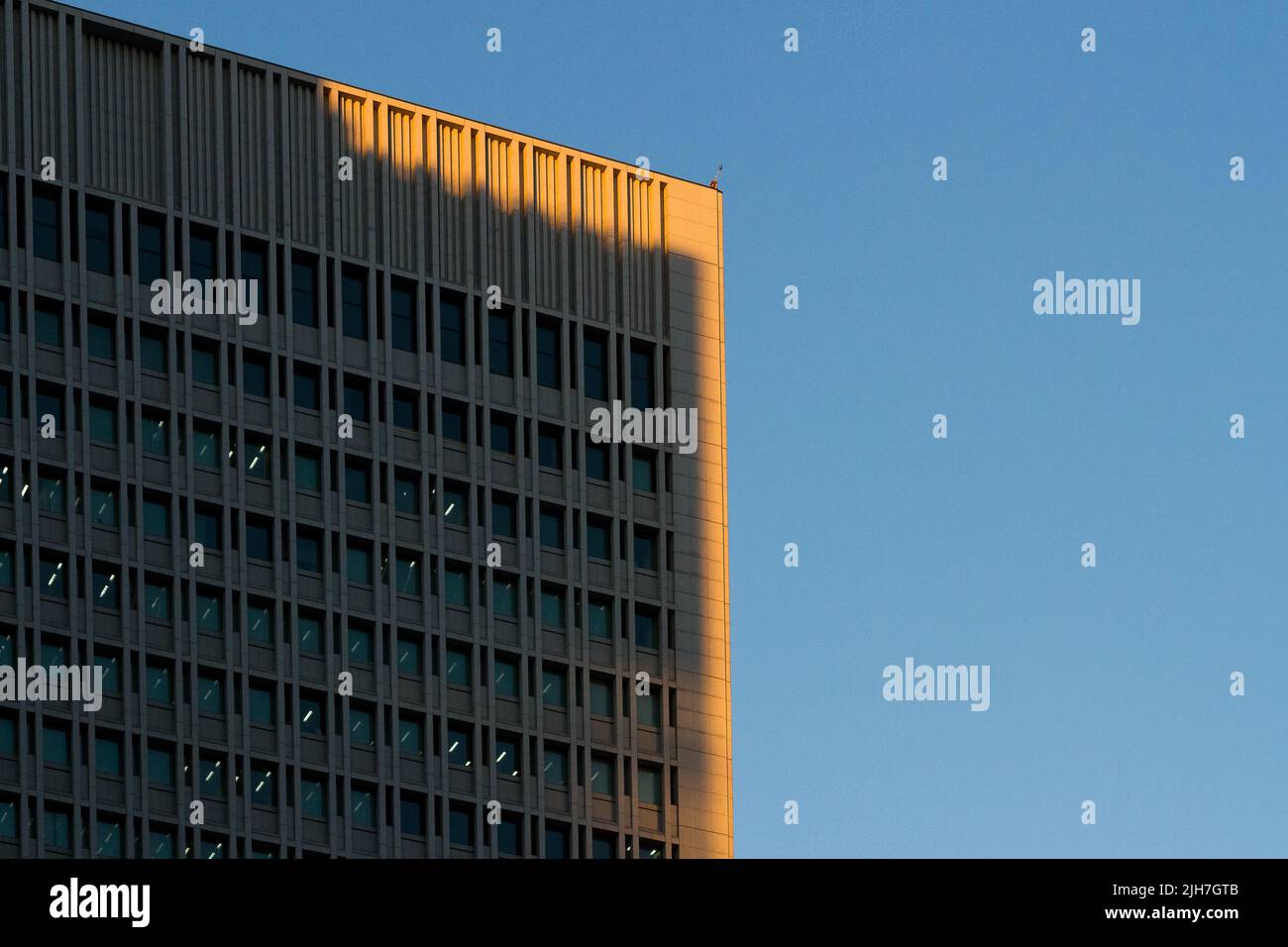 Abstract of the corner of an office tower in Tokyo, Japan Stock Photo ...