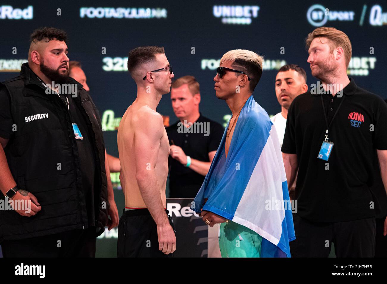 LONDON, UNITED KINGDOM. 15th Jul, 2022. Pierce O’Leary (left), Robin ...