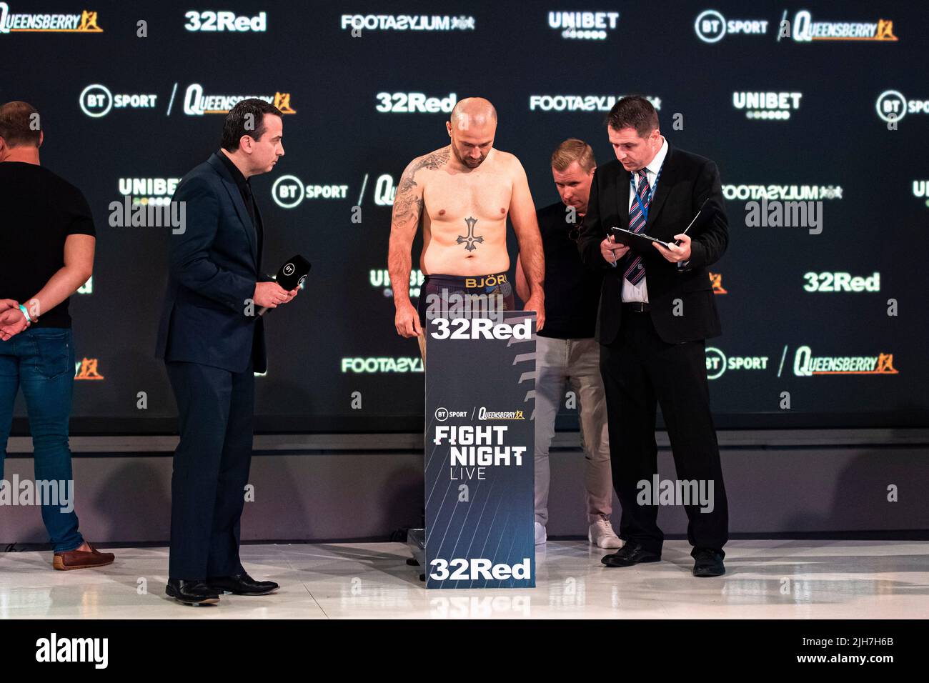 LONDON, UNITED KINGDOM. 15th Jul, 2022. Frank Warren, Hamzah Sheeraz ...