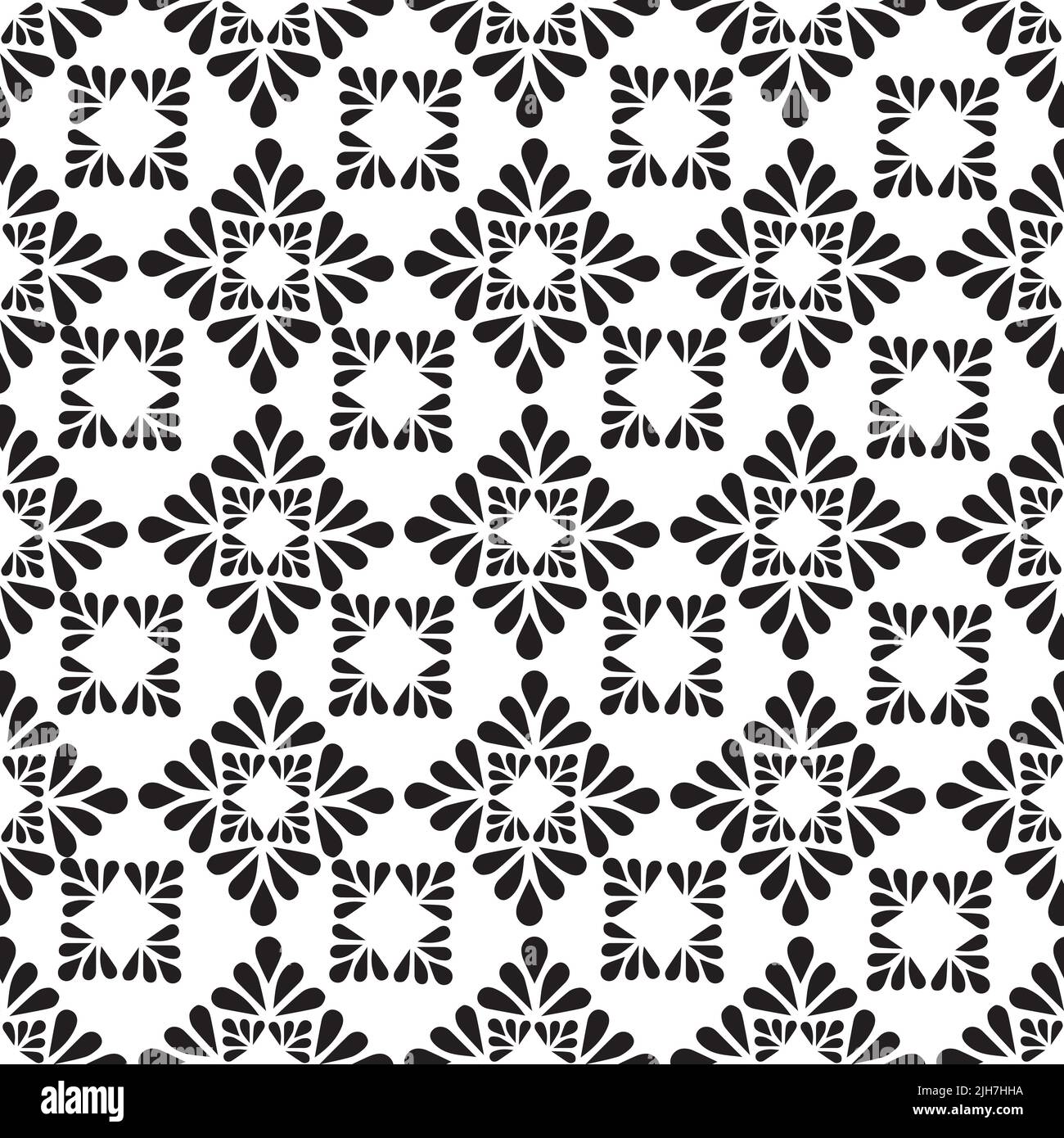 Black and white ornamental seamless pattern. Graphic design for textile ...