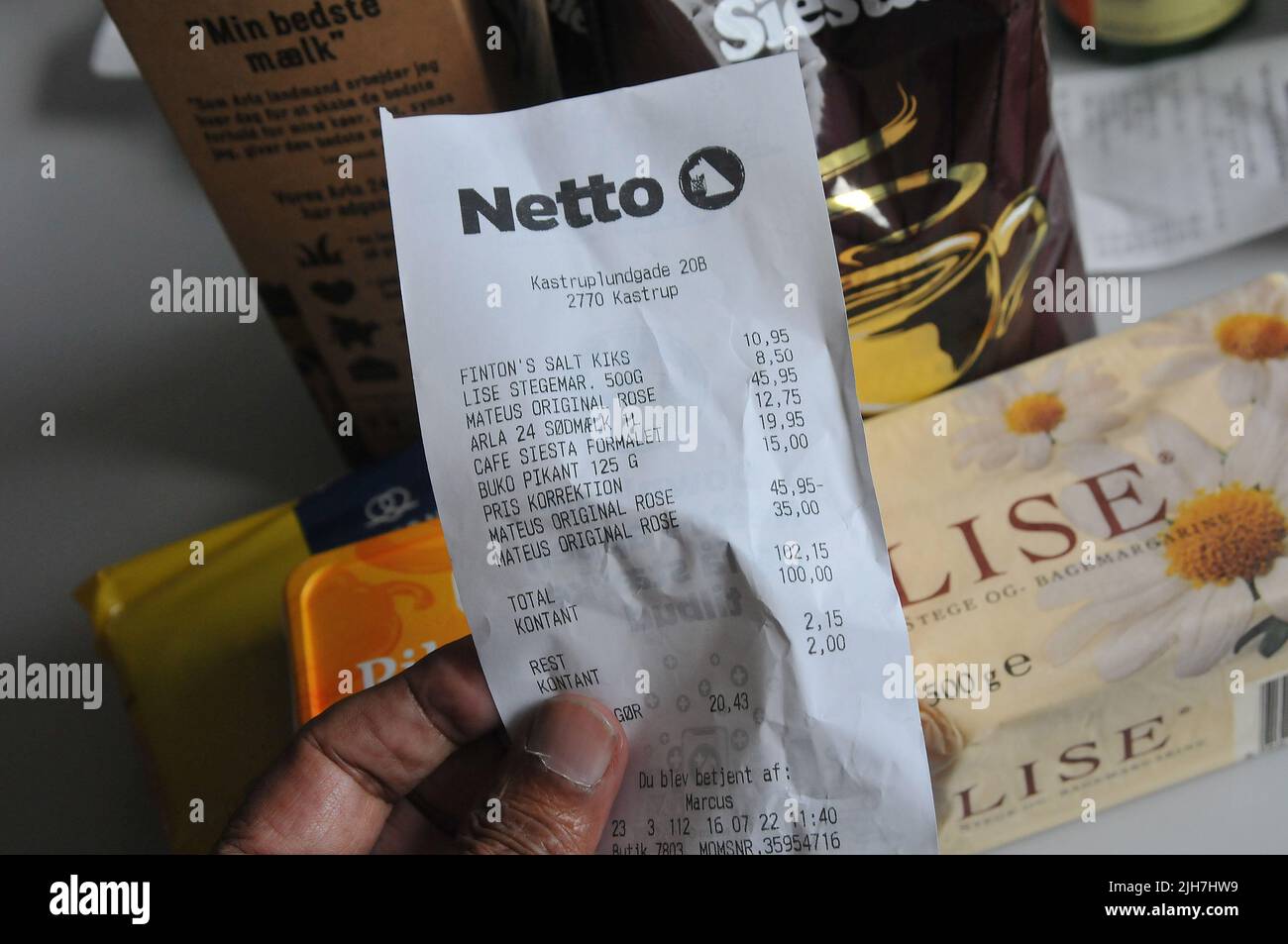 Kastrup/Copenhagen/Denmark/16 July 2022/ High procery prices and ...