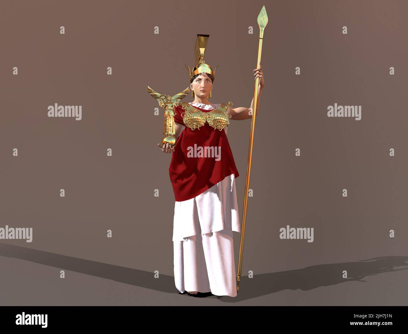 3d illustration of goddess Athena Stock Photo - Alamy