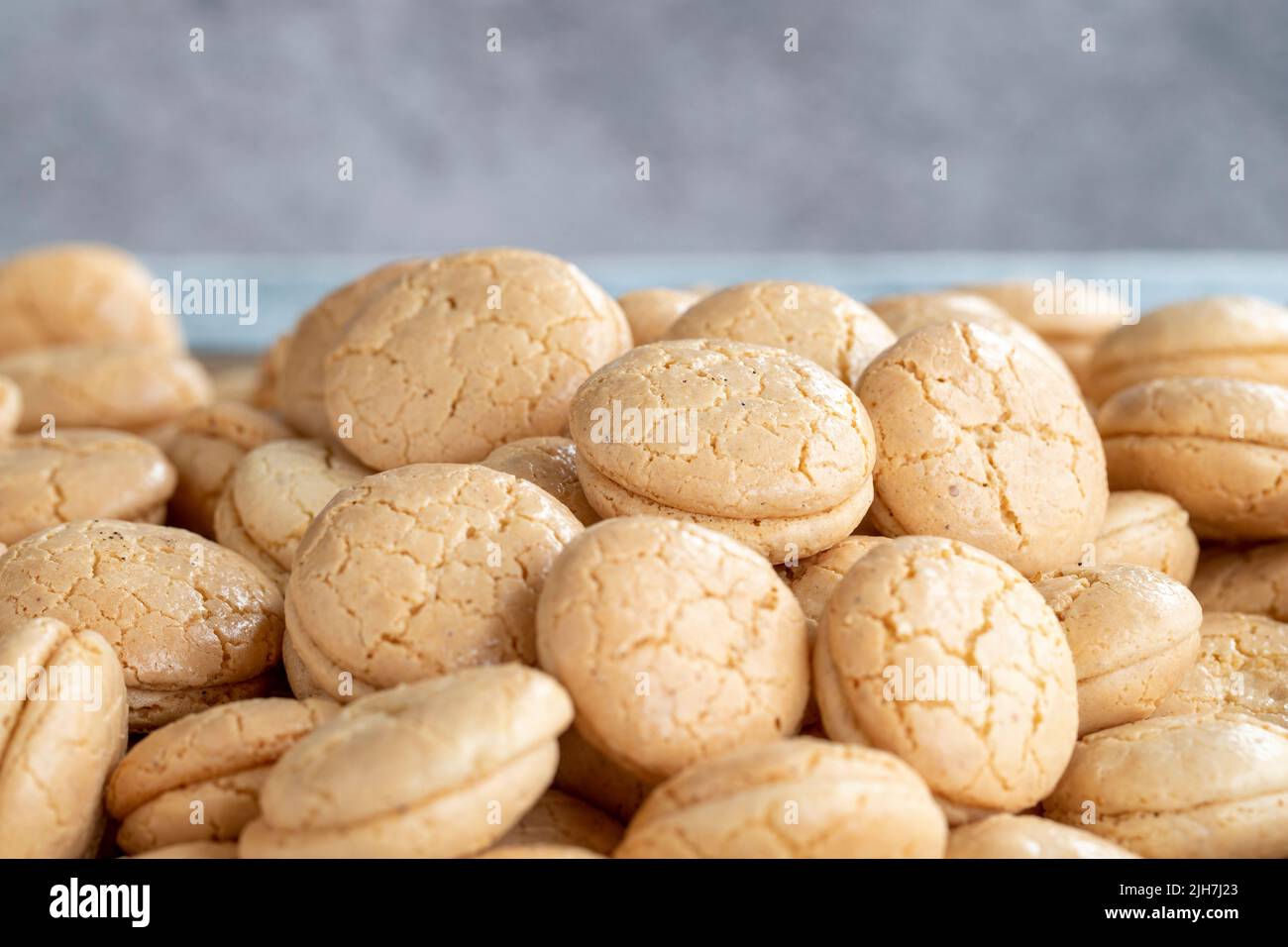 Turkish macaroon. Traditional Turkish cuisine delicacies. Crispy ...