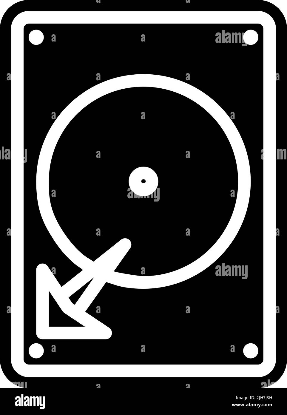 Hard disk closeup Stock Vector Images - Alamy