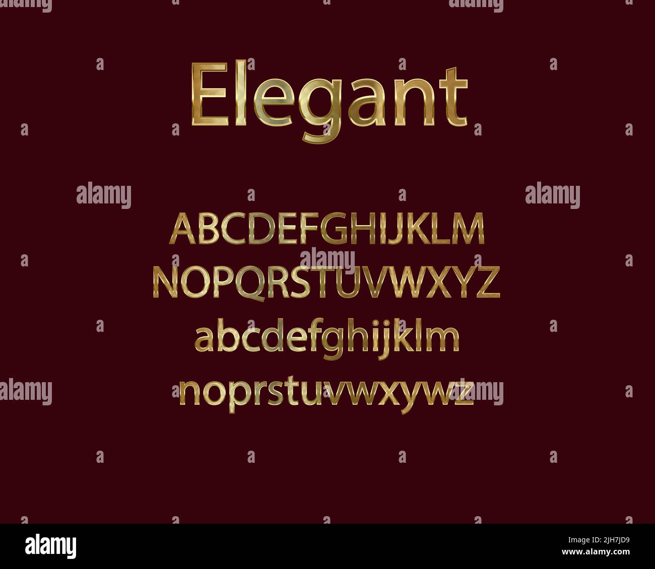 Vintage decorative font with label design and background pattern Stock ...