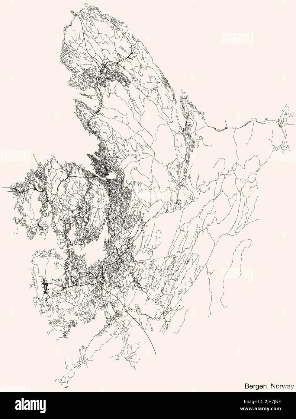 Bergen map Stock Vector Images - Alamy