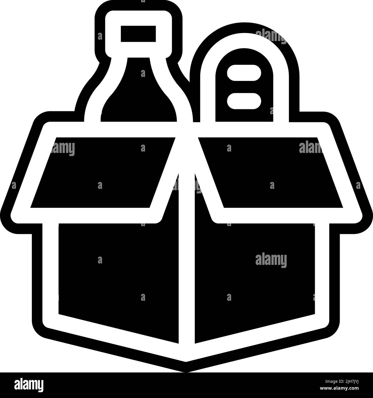 Donation box icon outline Black and White Stock Photos & Images - Alamy