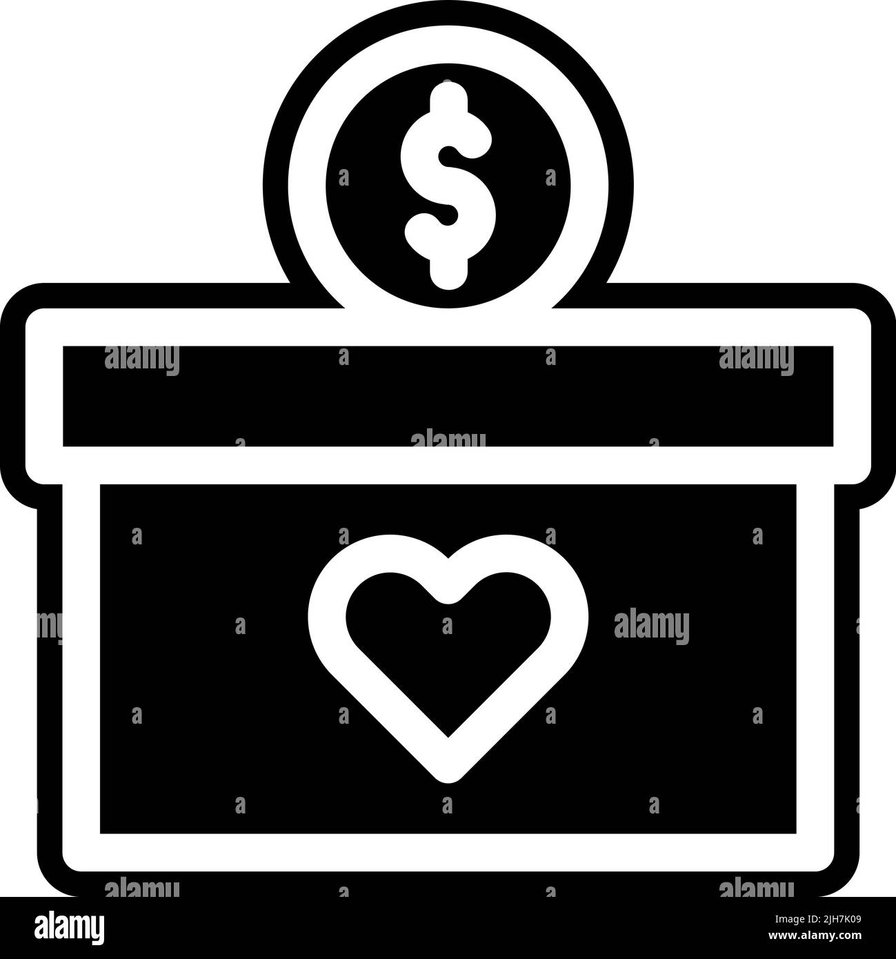 Woman giving donation cardboard box Stock Vector Images - Alamy