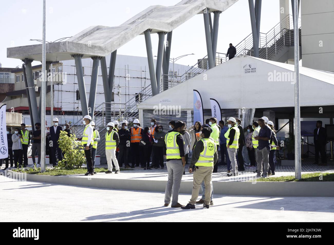 Site visit this morning at Curepipe with the Minister of Land Transport ...