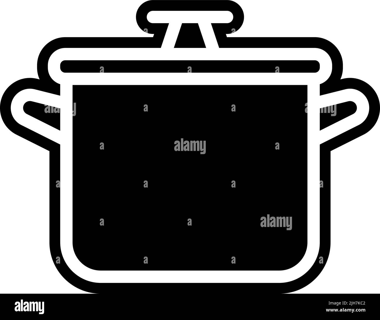 Pot single flat icon Black and White Stock Photos & Images - Alamy