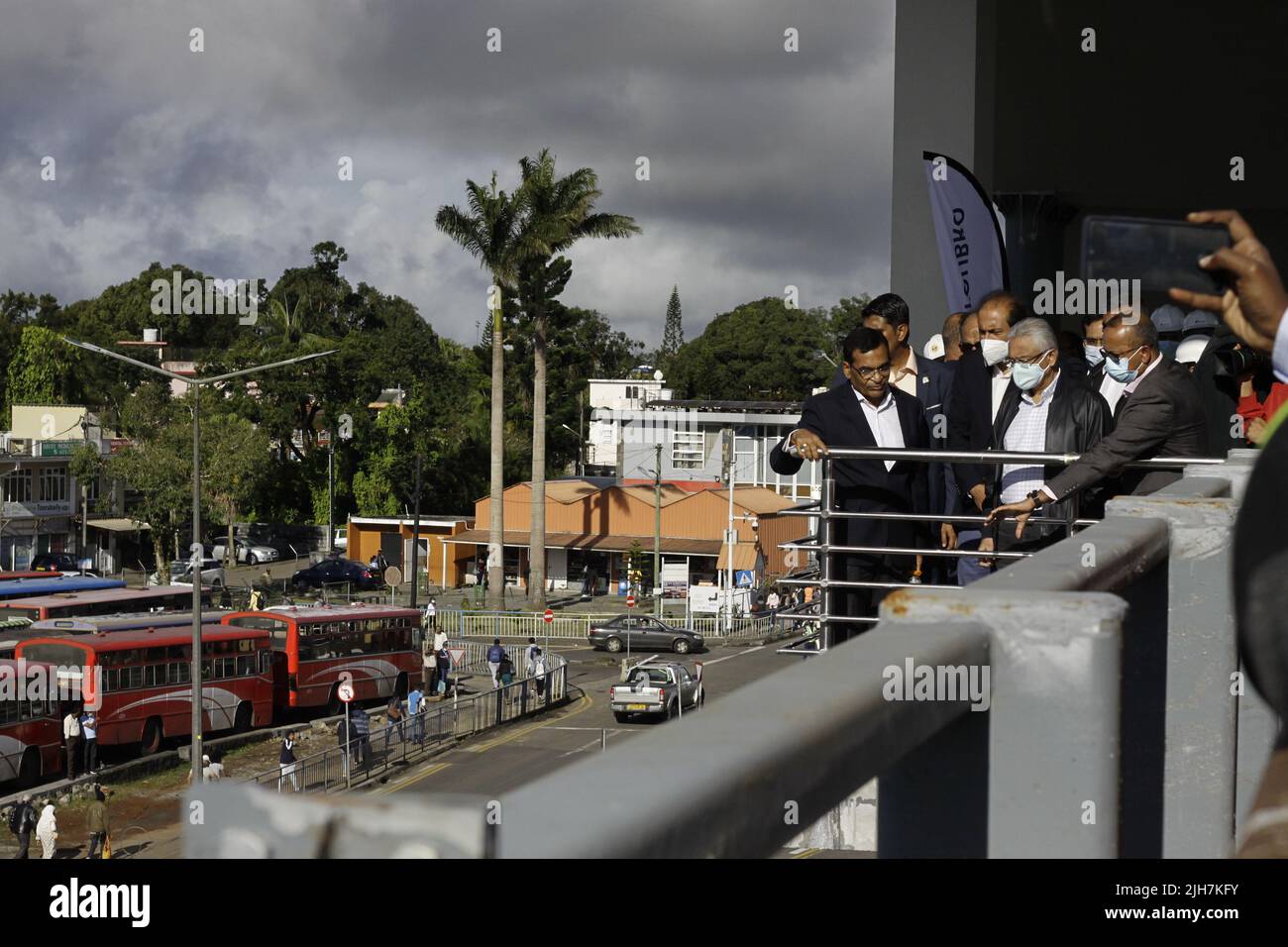 Site visit this morning at Curepipe with the Minister of Land Transport ...