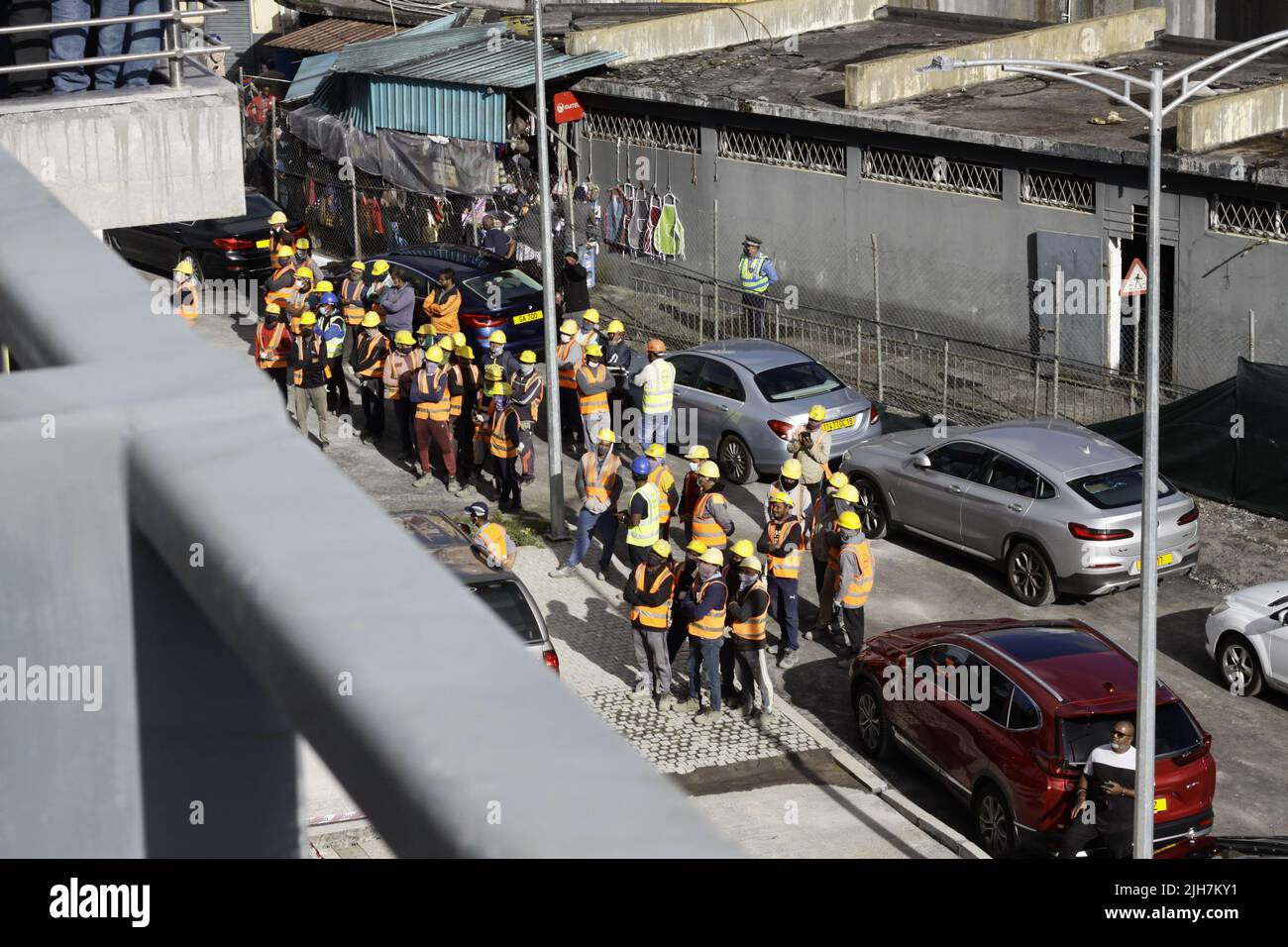 Site visit this morning at Curepipe with the Minister of Land Transport ...