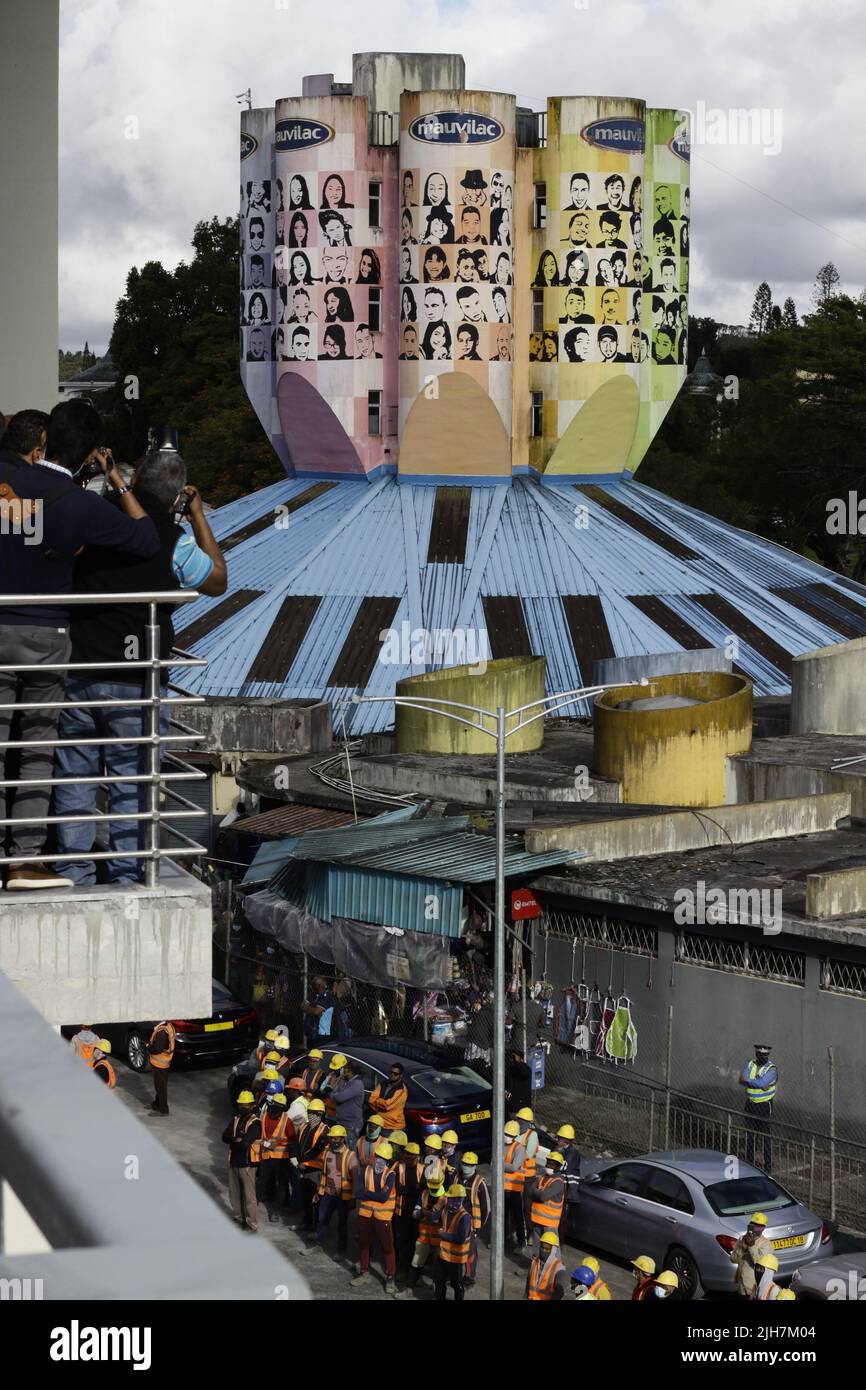 Site visit this morning at Curepipe with the Minister of Land Transport ...