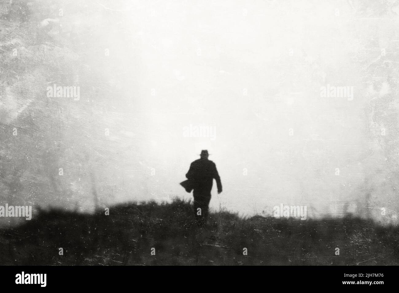 Man running silhouette coat hi-res stock photography and images - Alamy