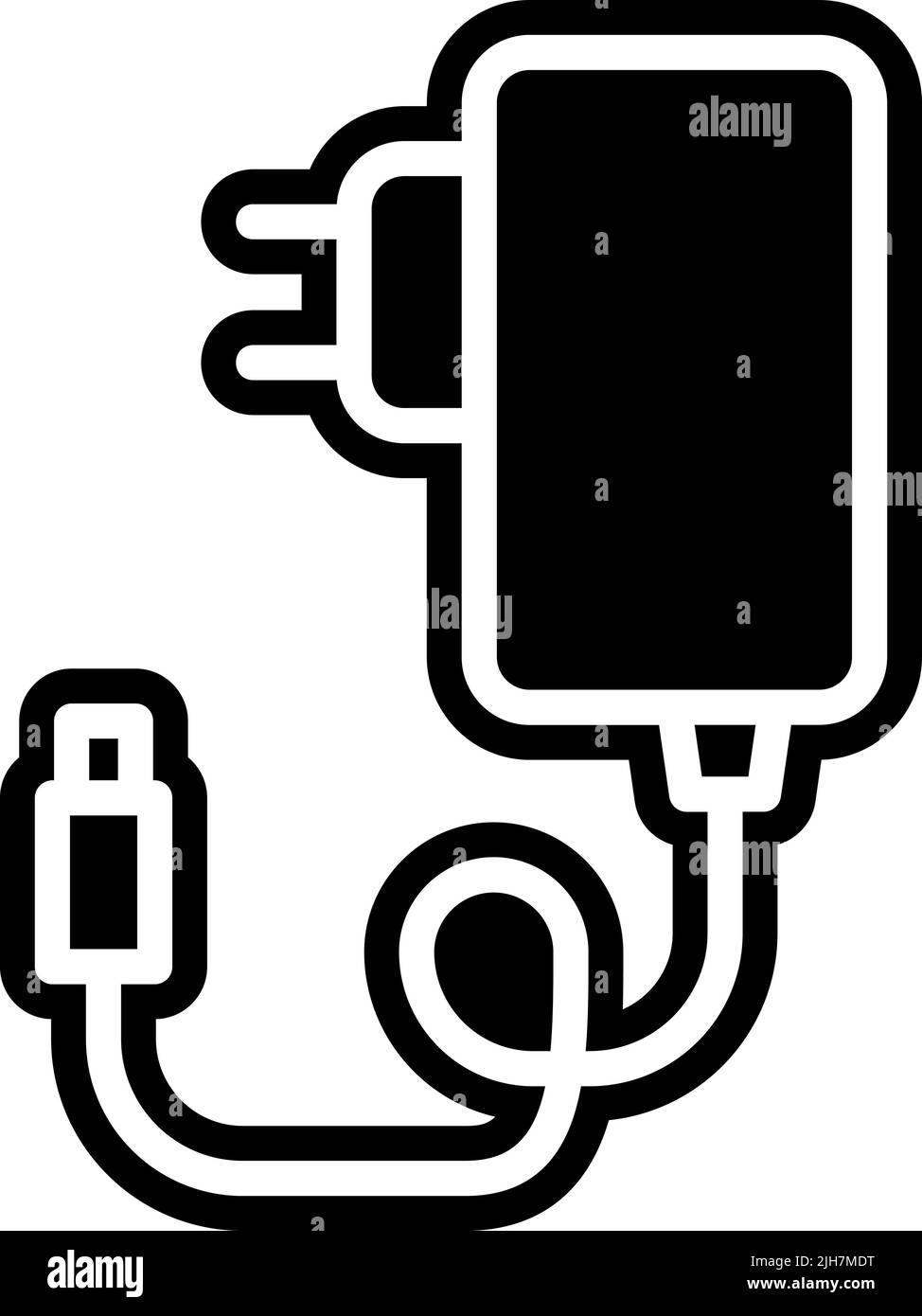 Mobile phone charging portable Black and White Stock Photos & Images ...