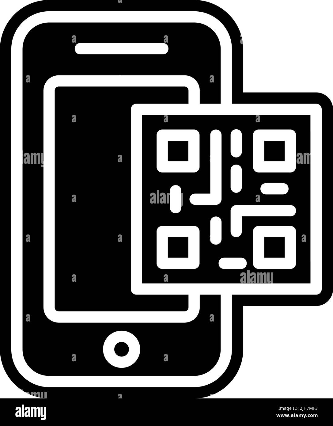 Phone qr scan icon Stock Vector Image & Art - Alamy