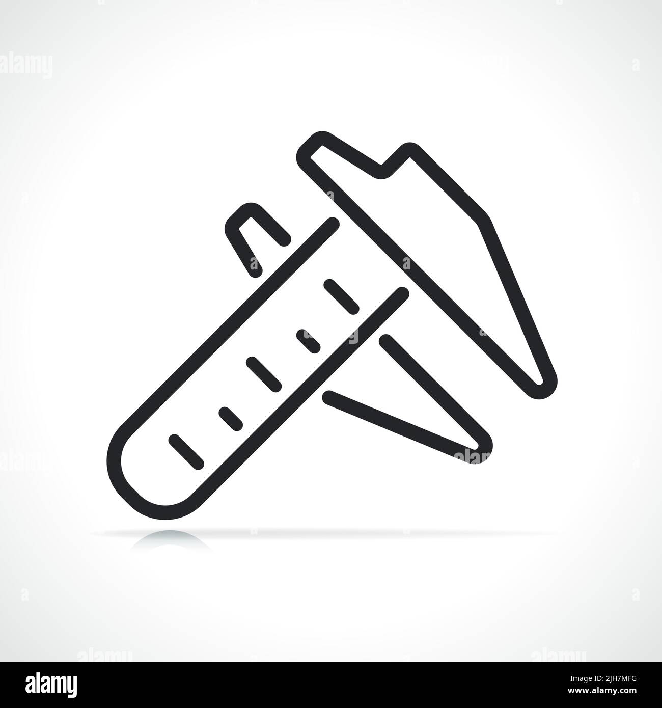Control caliper icon outline Stock Vector Images - Alamy