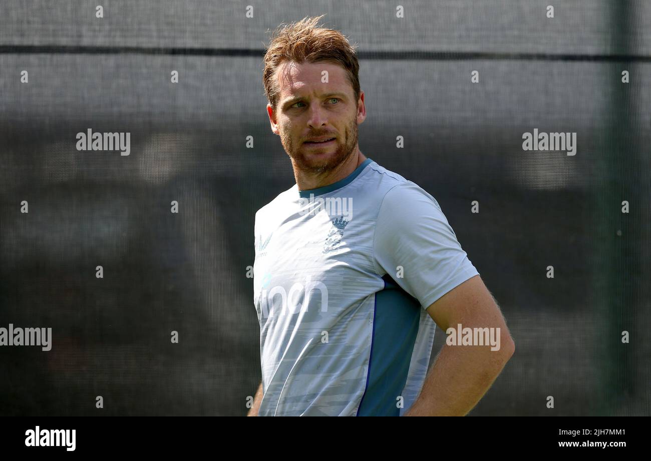 England's Jos Buttler during a training session at Emirates Old ...
