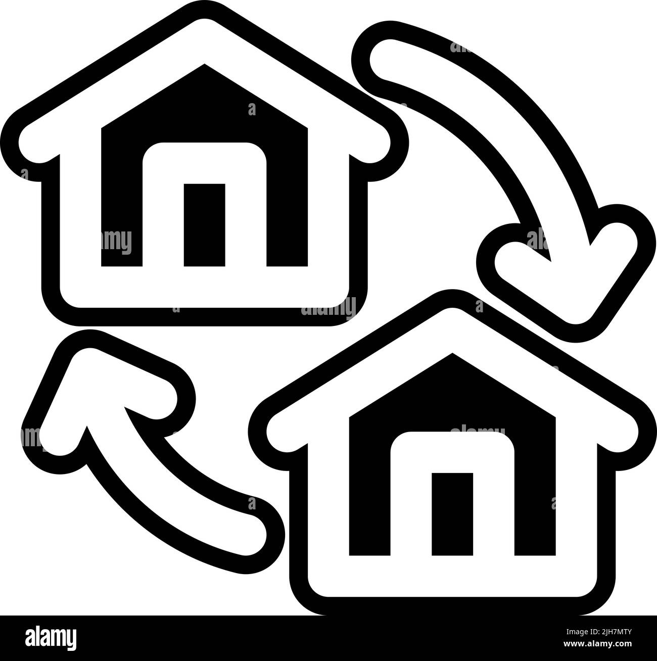 Real estate exchange icon Stock Vector Image & Art - Alamy