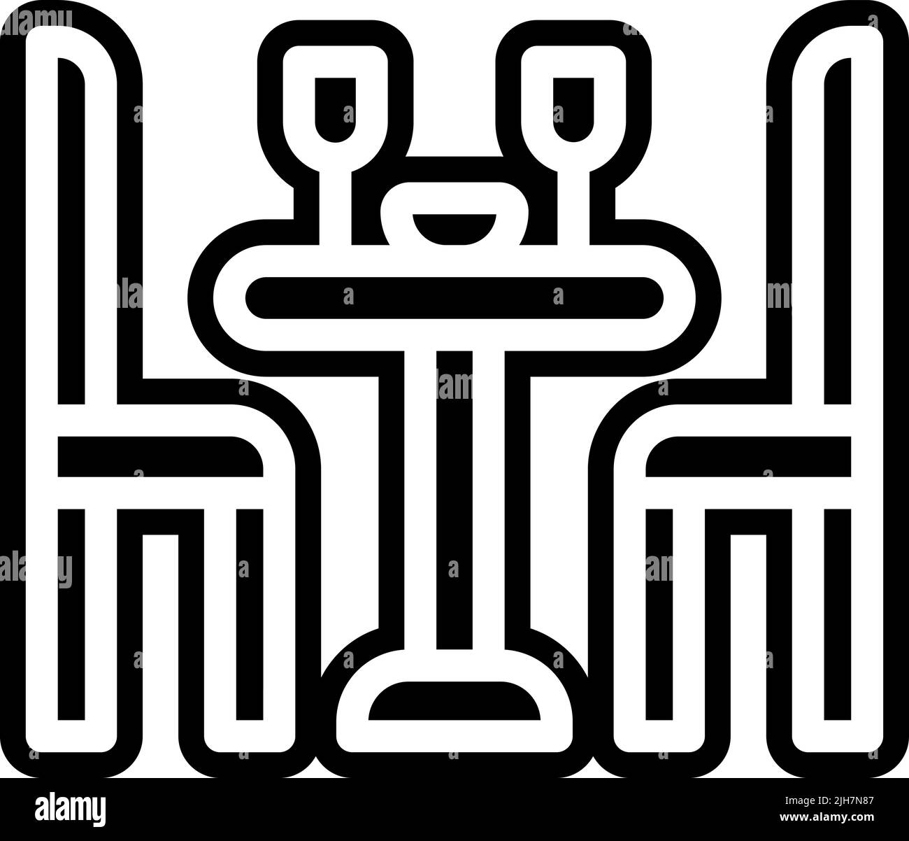 Romantic dinner table setting Stock Vector Images - Alamy