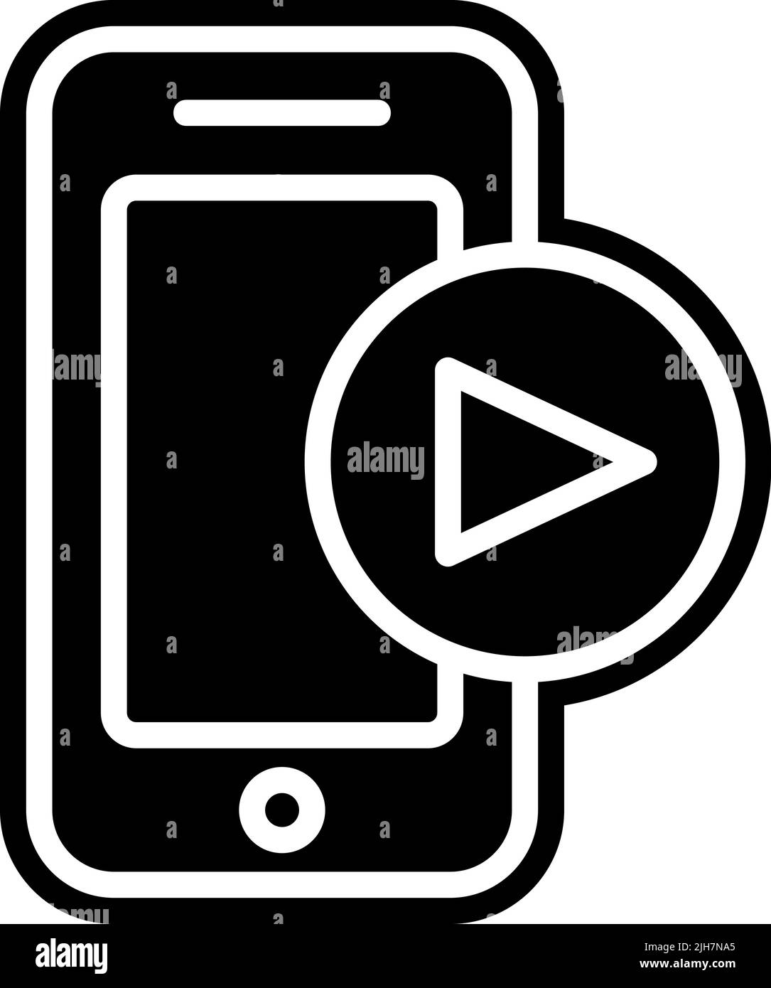 Phone watching tv Stock Vector Images - Alamy