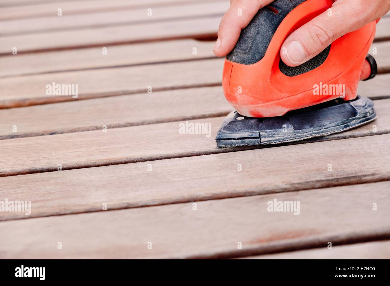 Woman sanding floor hi-res stock photography and images - Alamy