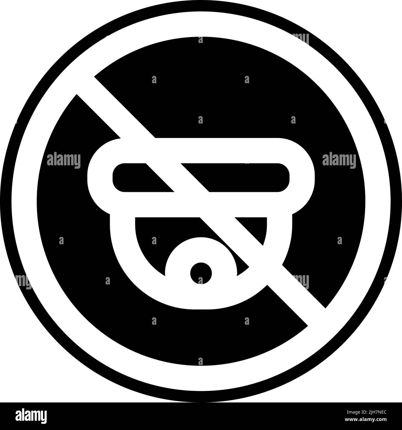 Signal and prohibition no video icon Stock Vector Image & Art - Alamy