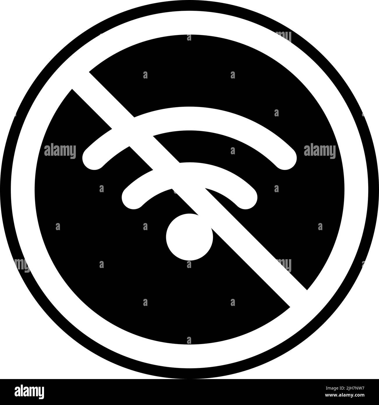 Signal and prohibition no wifi icon Stock Vector Image & Art - Alamy