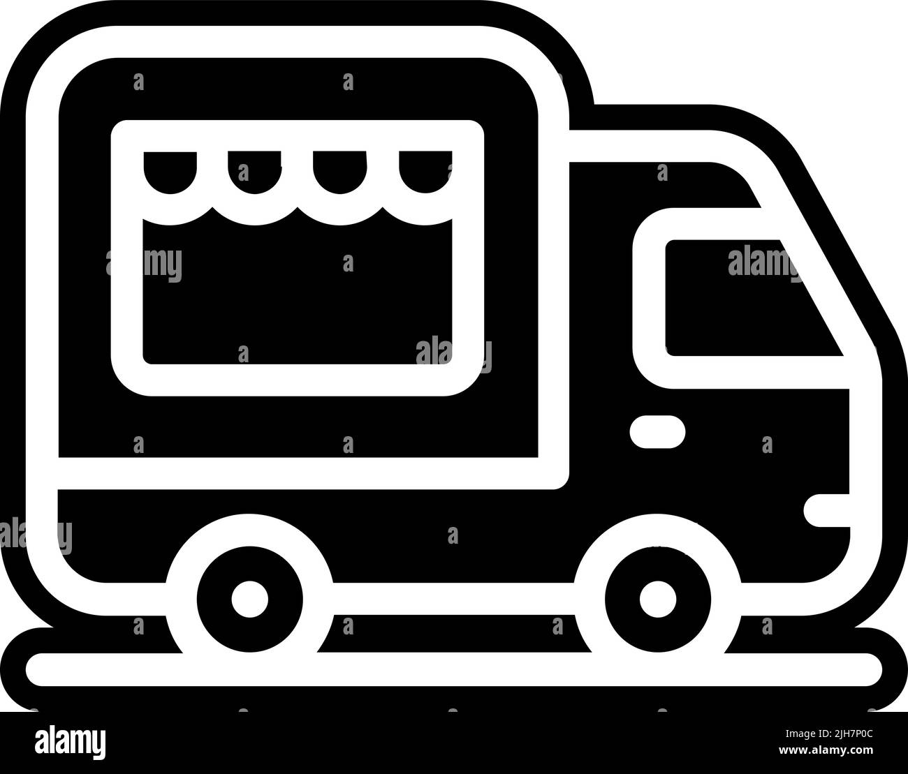 Truck delivery restaurant Black and White Stock Photos & Images - Alamy