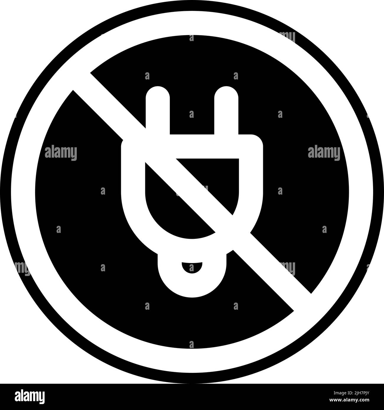 Signal and prohibition no plug icon Stock Vector Image & Art - Alamy
